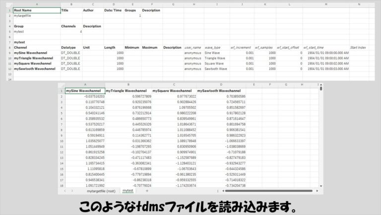 LabVIEWでtdms保存したファイルをPythonで解析する | マーブルルール